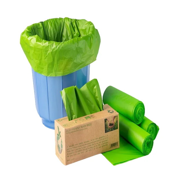 Bio Plastic 100% Compostable Biodegradable Garbage Bags Made Up Of Pla Pbat Cornstarch With Full ...