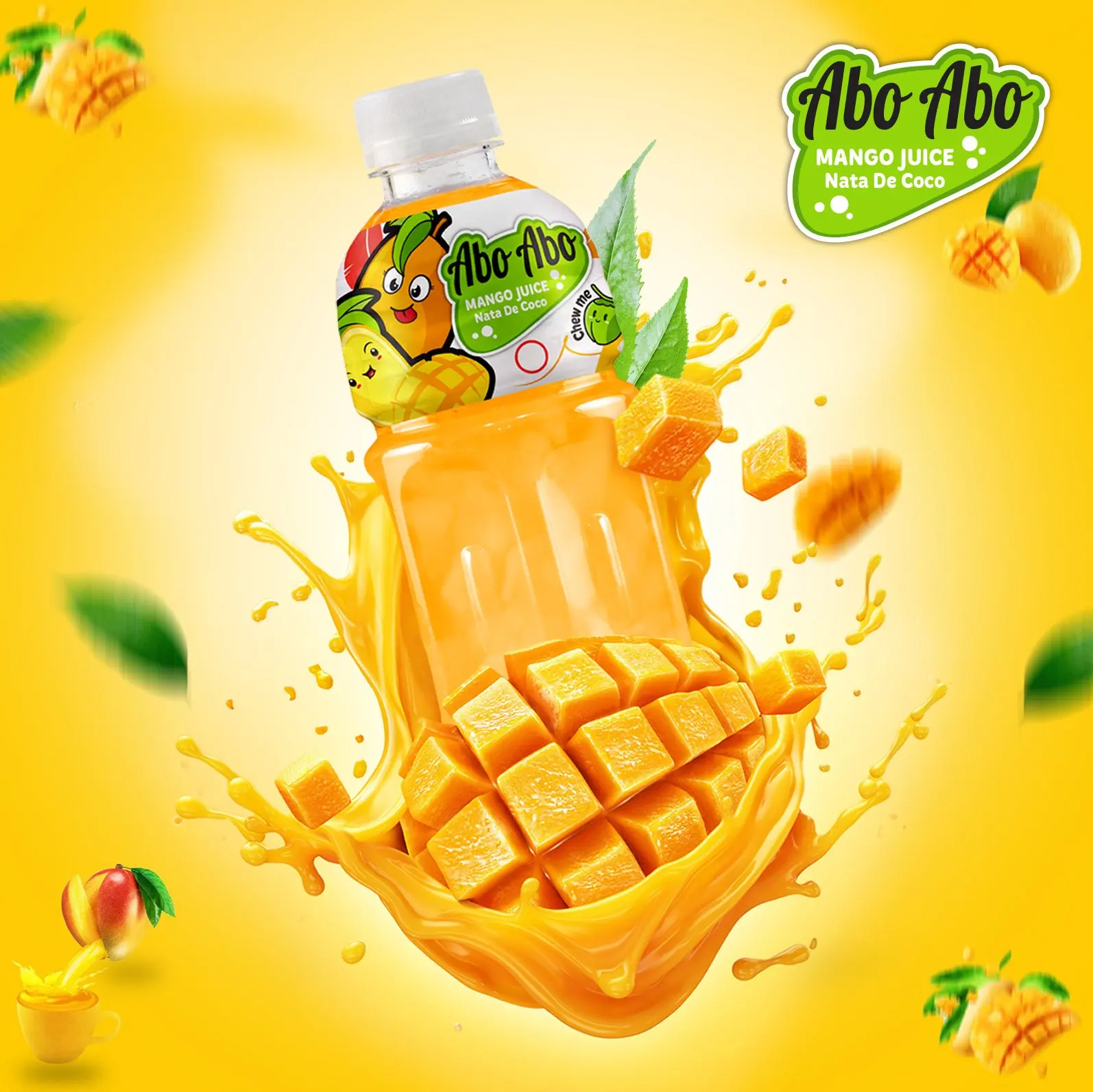 ABO ABO Fruit Juice Concentrate Boxed Set-Coconut Jelly Mango Orange Flavored Jellies Water ...