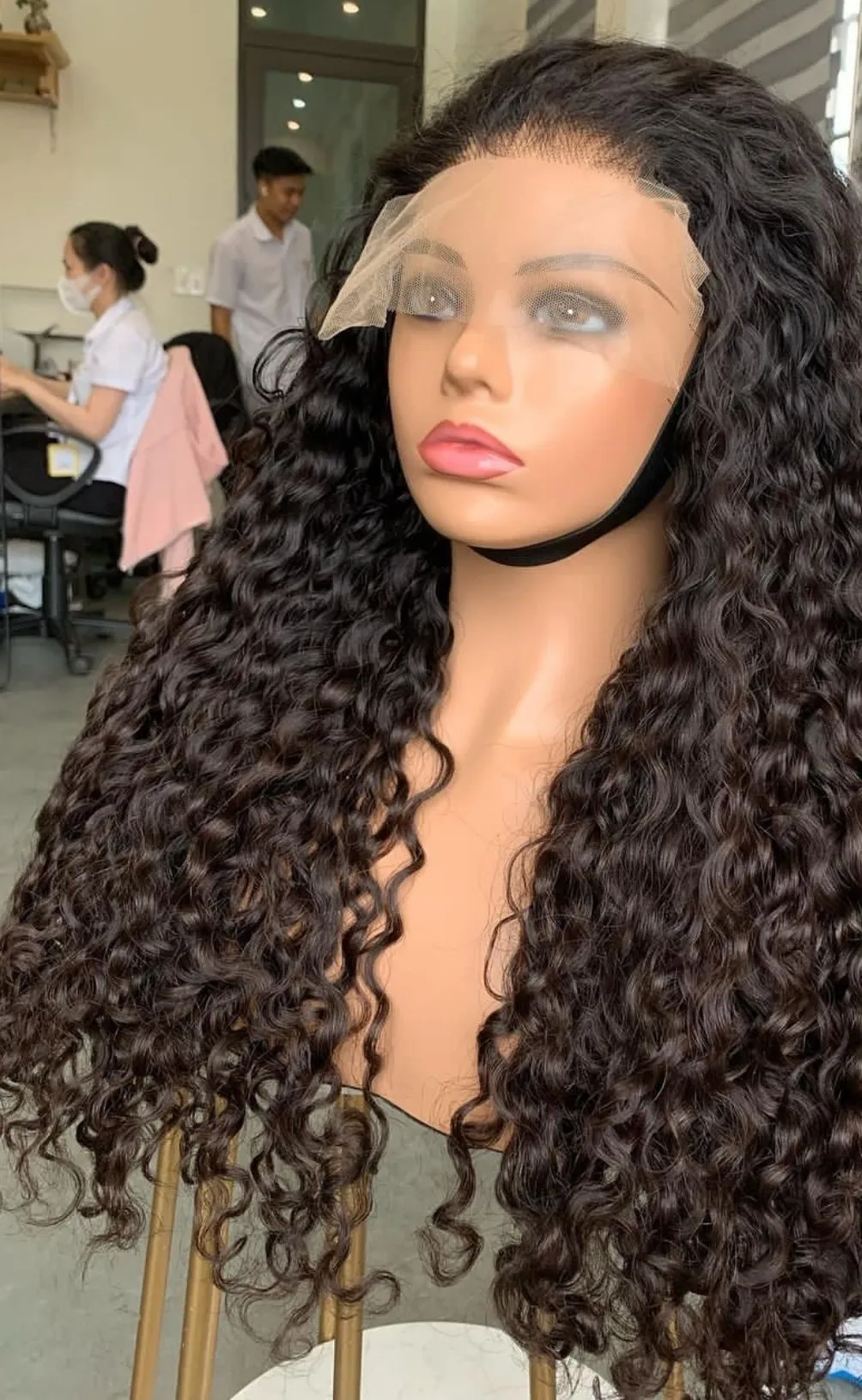 Wigs Kinky Curly Lace Frontal Hot Style Vietnamese Natuural Human Hair ...