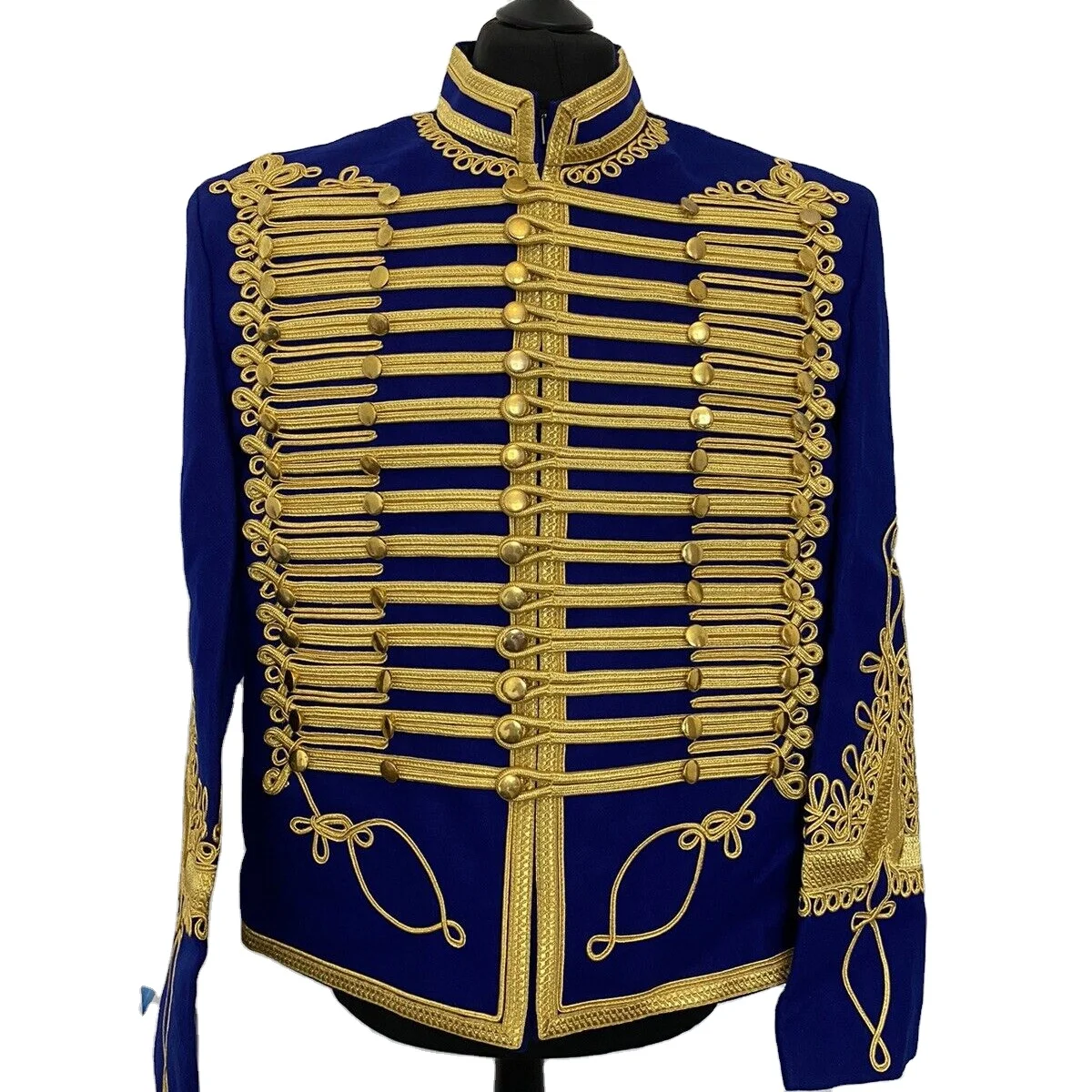 Dark Blue Napoleonic Hussar UK Uniform Style Tunic Pelisse Jimmy ...