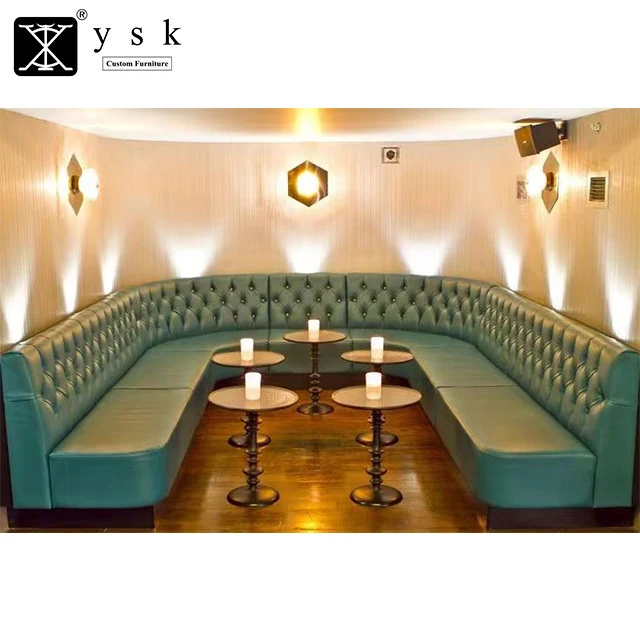 Cigar Club Bar Furniture Lounge Seat Sofa Restaurant Leather Booth ...