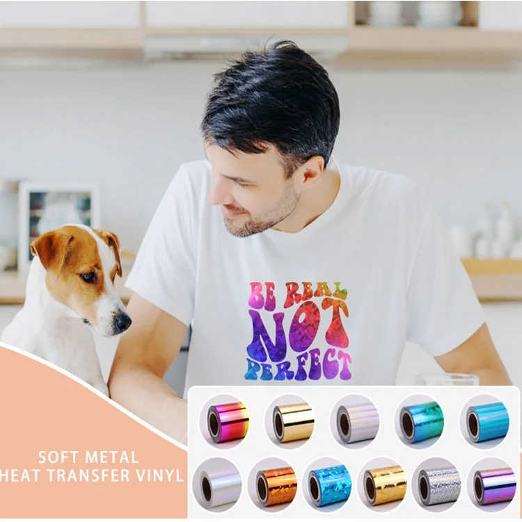 Htvront Soft Metallic Htv Vinyl Rolls Gold Heat Transfer Vinyl For ...