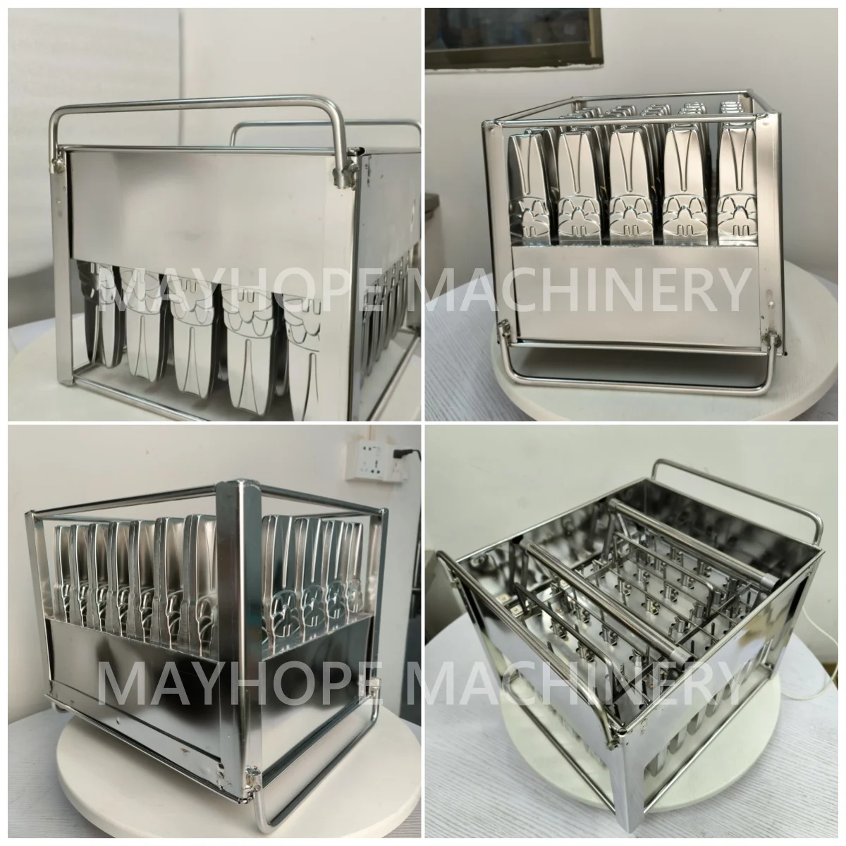 Rabbit Custom DIY 3 Grids Easy Release Ice Cream Popsicle Mold Silicone ...