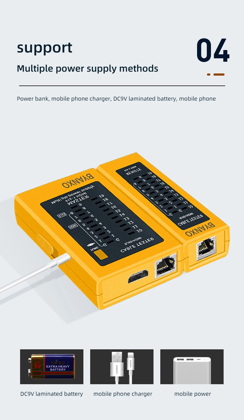 RJ45 Network Cabling Tester - High Precision & Reliability