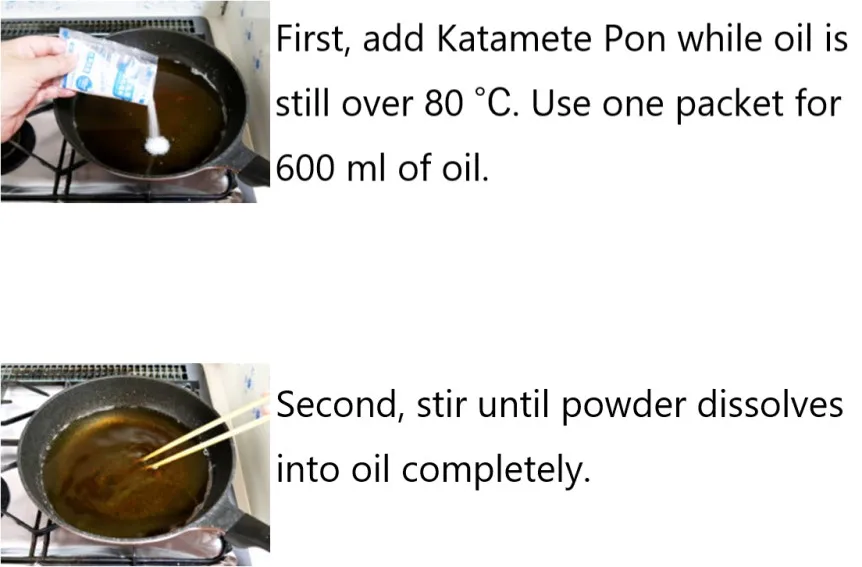 KK-498 Katamete Pot Cooking Oil Solidifier Powder for Convenient Waste ...