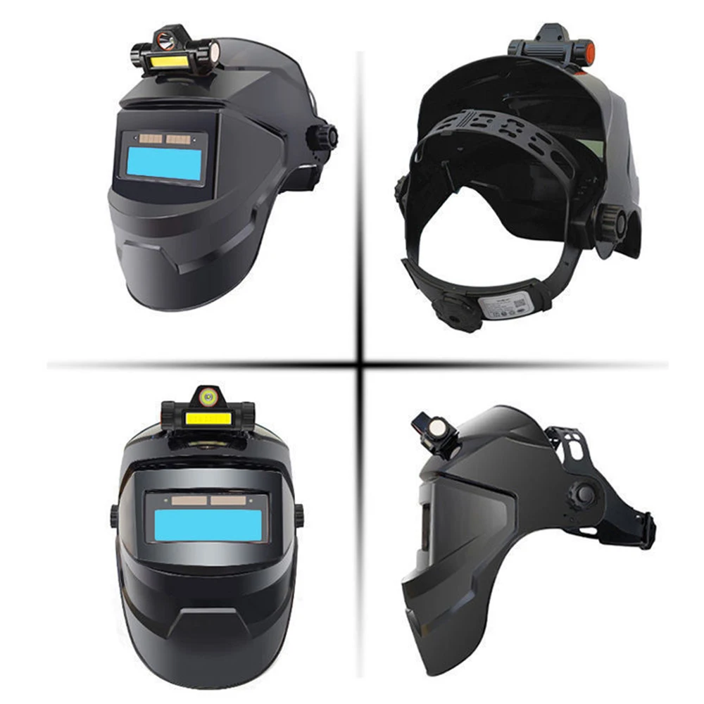 Welding Helmet with USB Rechargeable Headlamp - Automatic Dimming