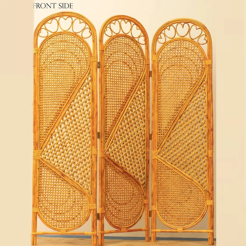Natural Luxury Rattan Cane Screen,High Quality 3 Panel Cane Partition ...