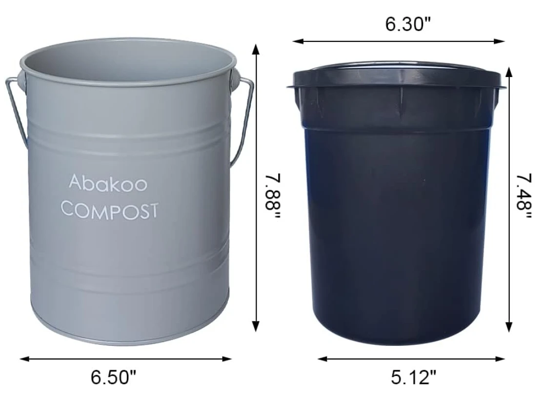 3.5l Premium Stainless Steel Compost Bin For Eco-friendly Waste ...