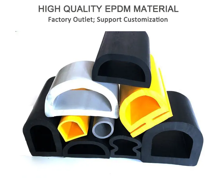 D Shape Rubber Dock Bumpers - Seashore Anti-Collision Strips