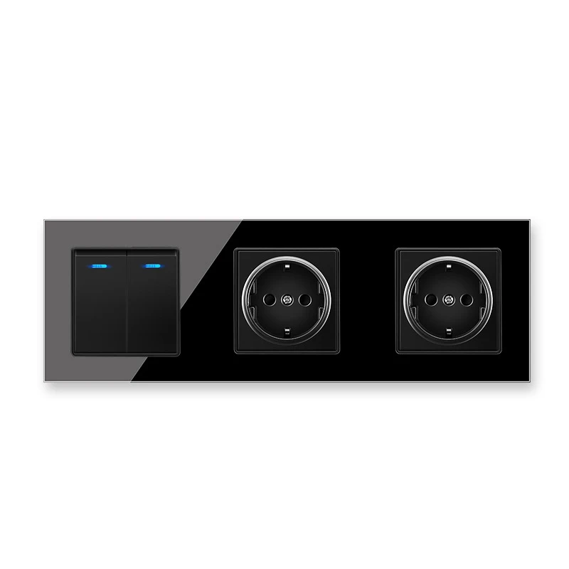 European Standard Warped Switch Socket Round Box Mounting Tempered ...