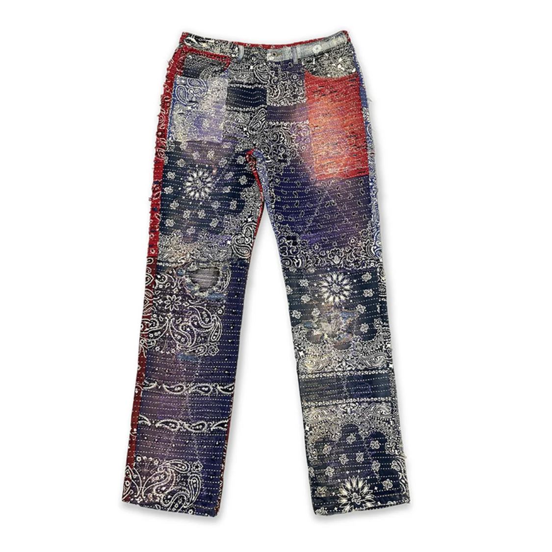 SENSE Customized Heavy Distressed Repaired Boro Kapital Men Denim Jeans ...