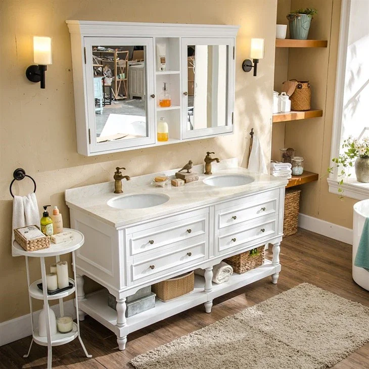 Luxury Living Home Modern Wooden Hand Carved Bathroom & Kitchen Vanity ...