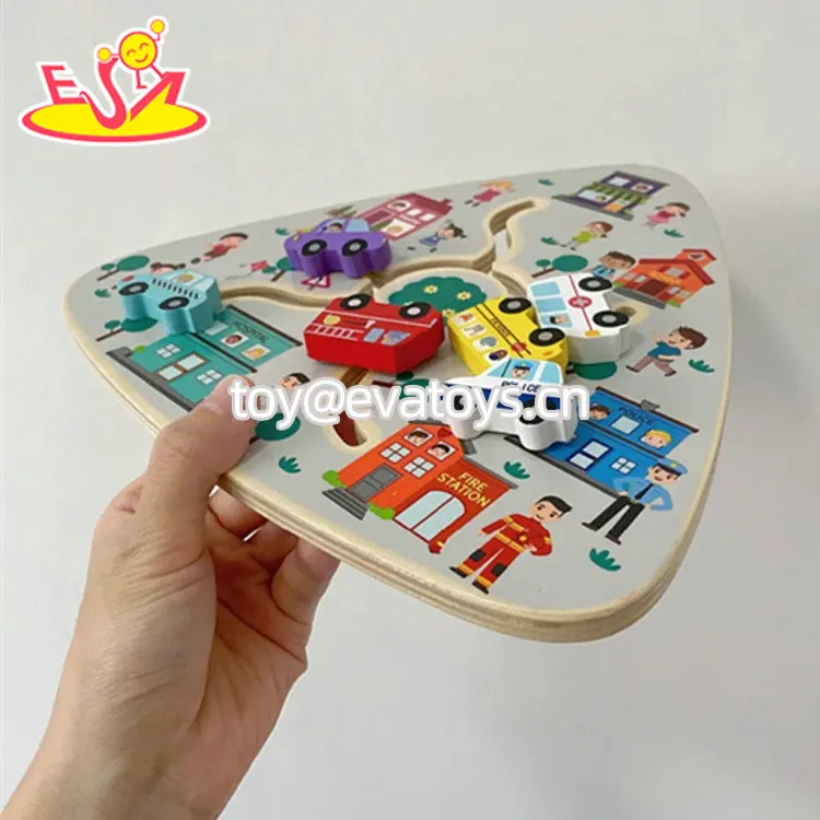 Montessori Educational Matching Game Wooden Maze Slide Puzzle For Kids ...