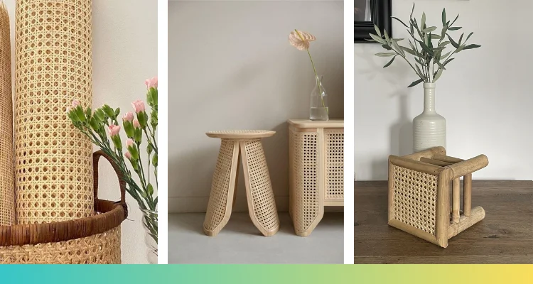 Wholesale Natural Rattan Cane Webbing Roll for Home Decor
