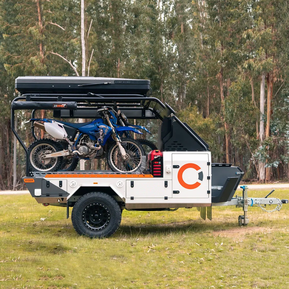 Manley ORV - off Road Toy Hauler Camper Trailer for Motorcycle and ATV