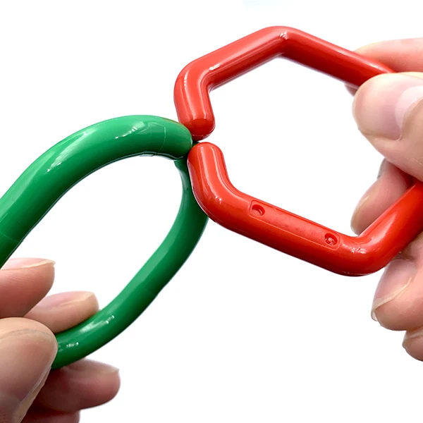 20 Pcs Big Mix Shapes Plastic Chain Link Toy - Educational Fun