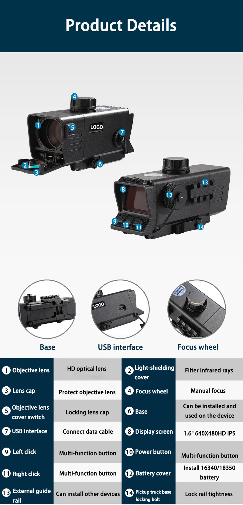3.5x Cb Red Dot Scope with 7x Digital Zoom & Night Vision