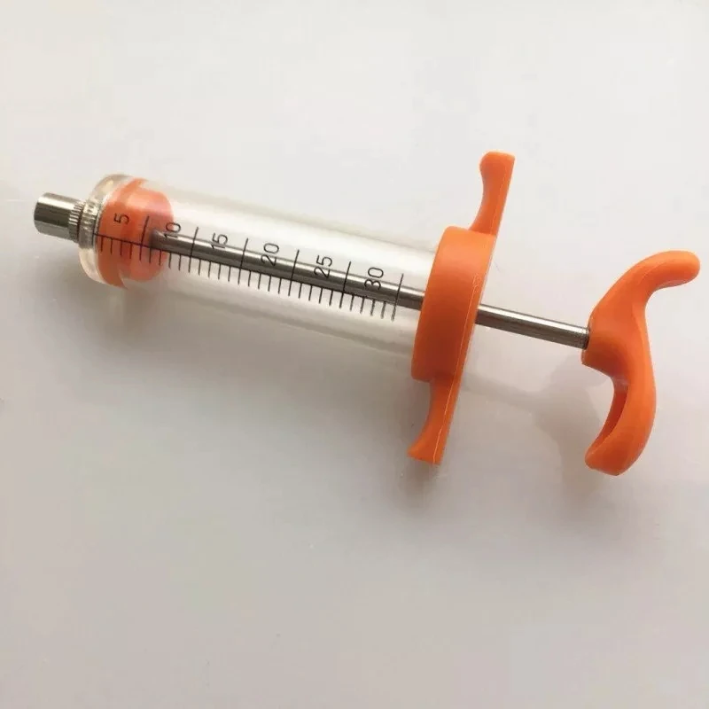 Unbreakable Plastic Barrel Dose Syringe for Veterinary Use
