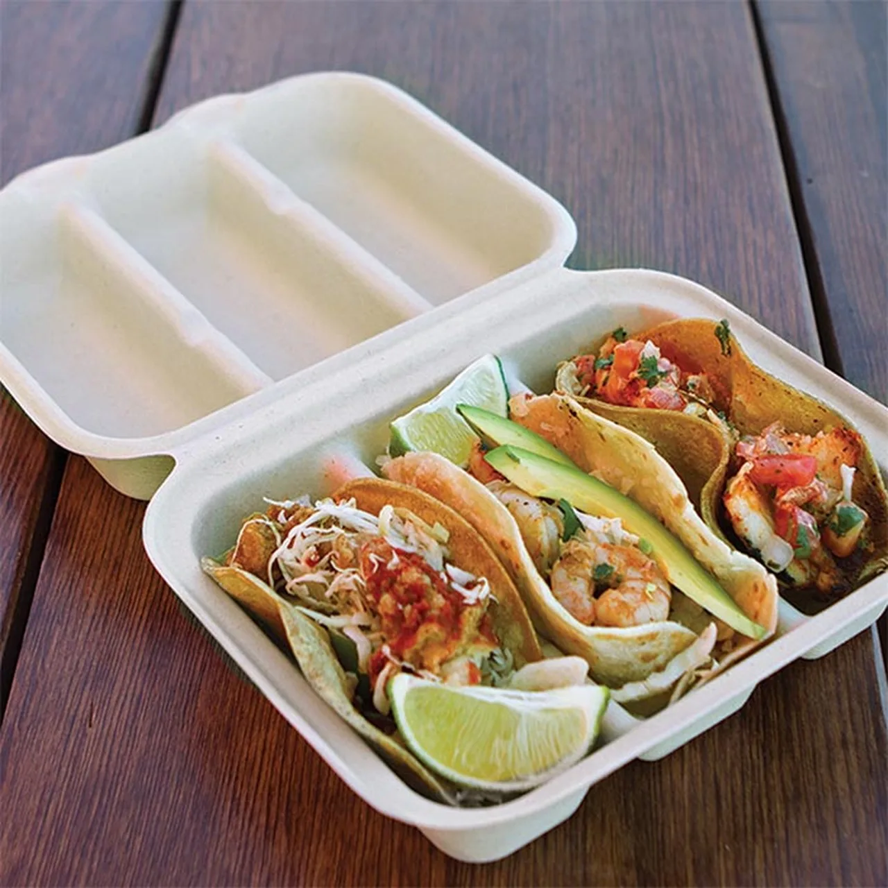 Contenedor de Taco Biodegradable Desechable Personalizado para ...