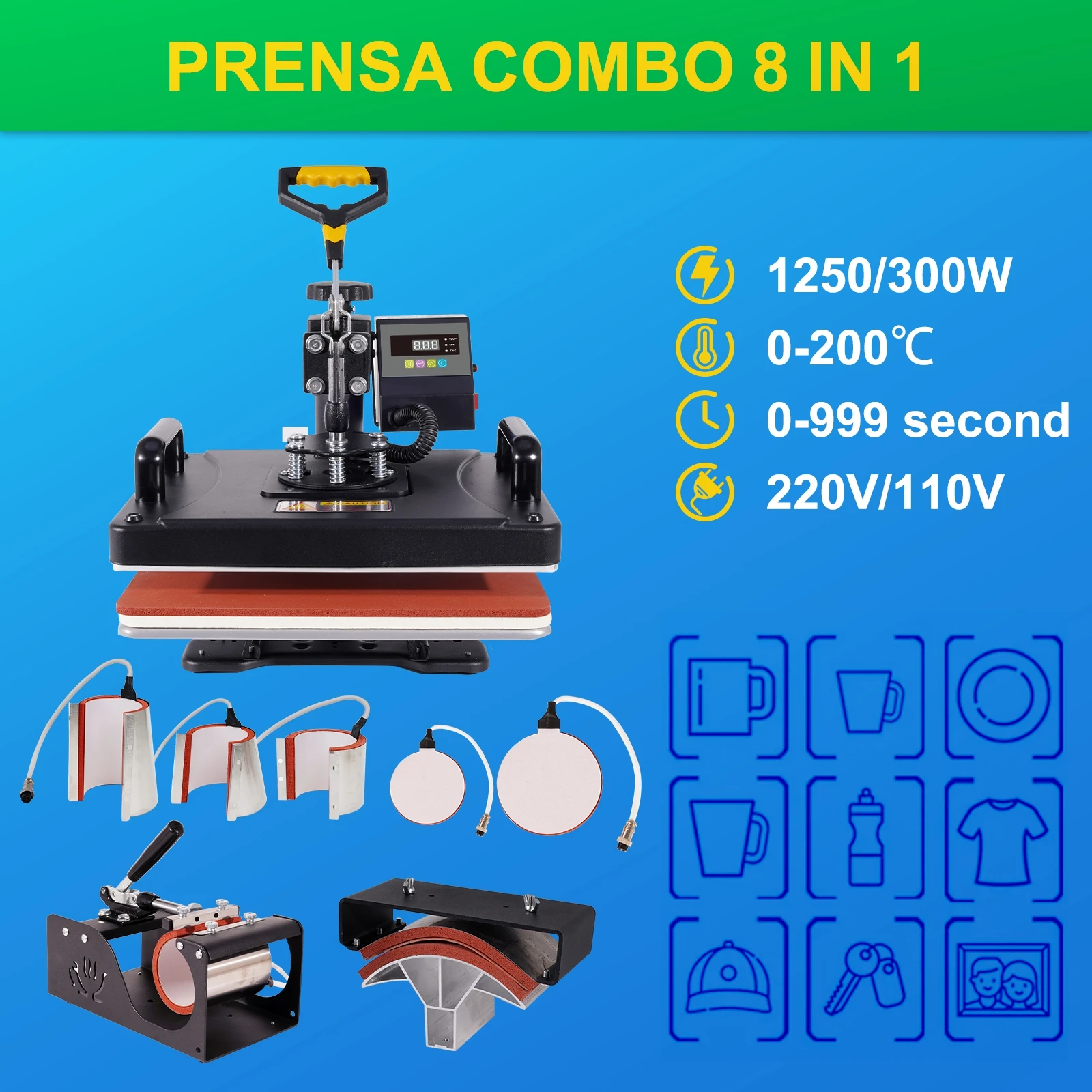 Alibaba.com: 8 in 1 combo heat press machine, magic mug sublimation ...