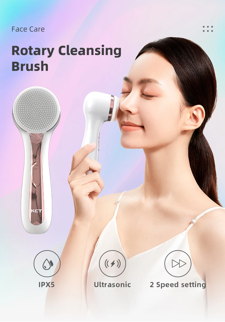 3 In 1 Electric Facial Cleaning Brush Sonic Face Cleaner Massager For ...