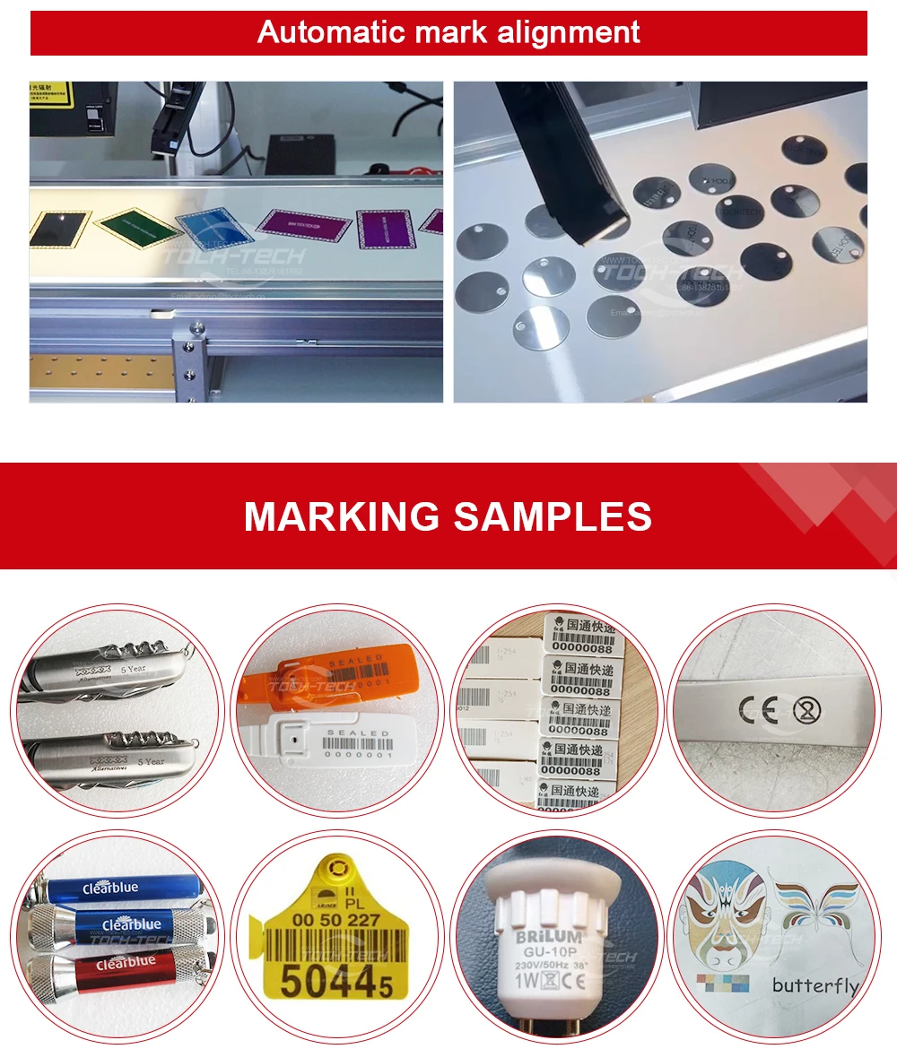 Flying Fiber/co2/uv Laser Marking Machine with CCD Camera