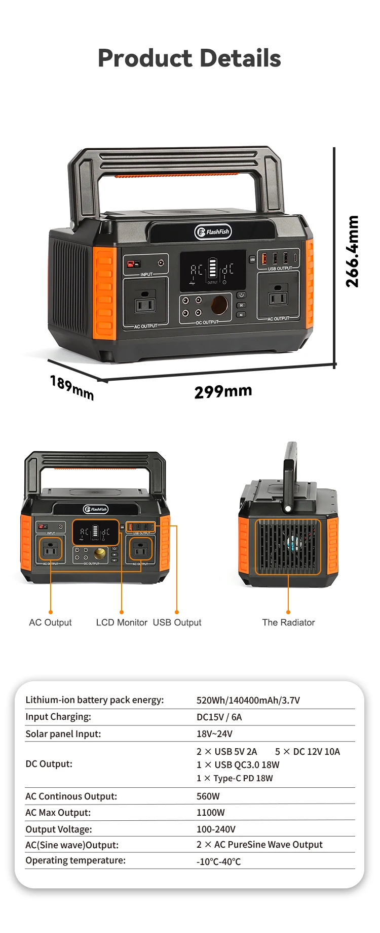Dropshipping Hot Selling Charging Battery 500 Watt Solar Generator ...