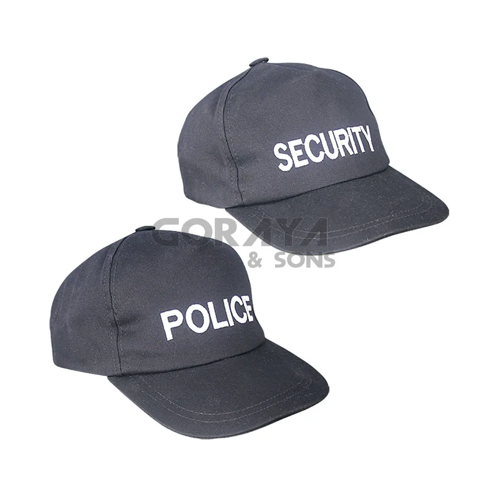 Men's Custom Embroidered Unisex Cotton Security Caps Custom Made Men's ...