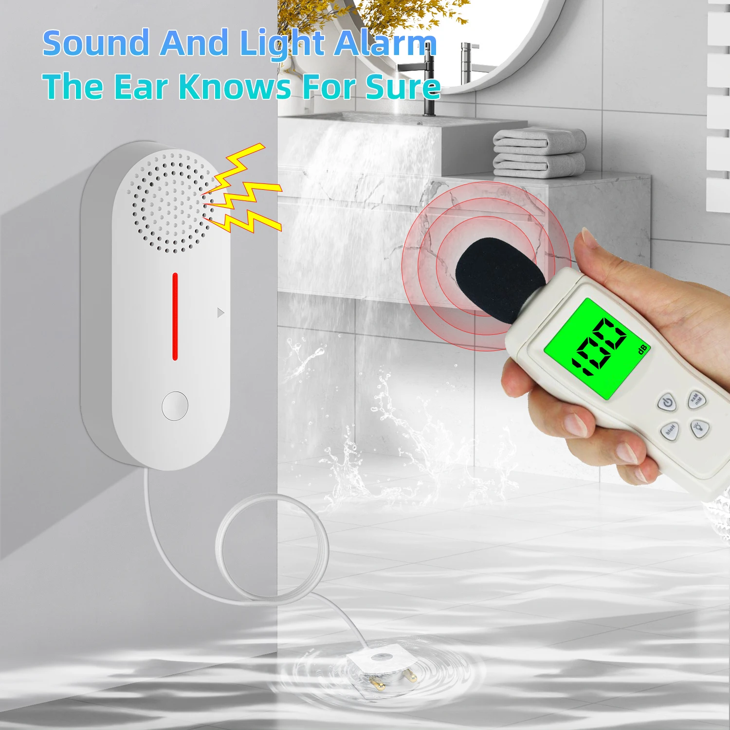 Tuya WiFi Smart Water Leakage Detection Sensor App Control Waterproof ...