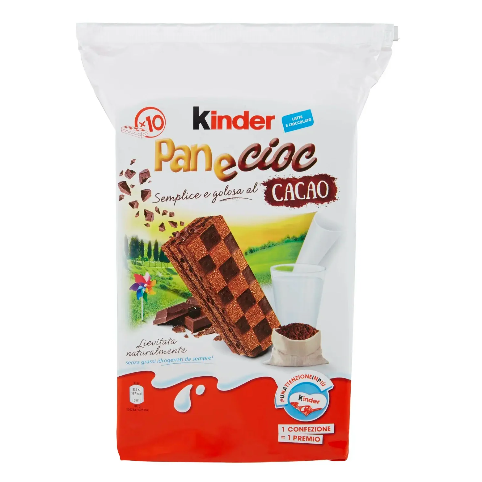 Kinder Pan E Chocolate Chocolate Cocoa Pan Di Spain Ferrero Snack For ...