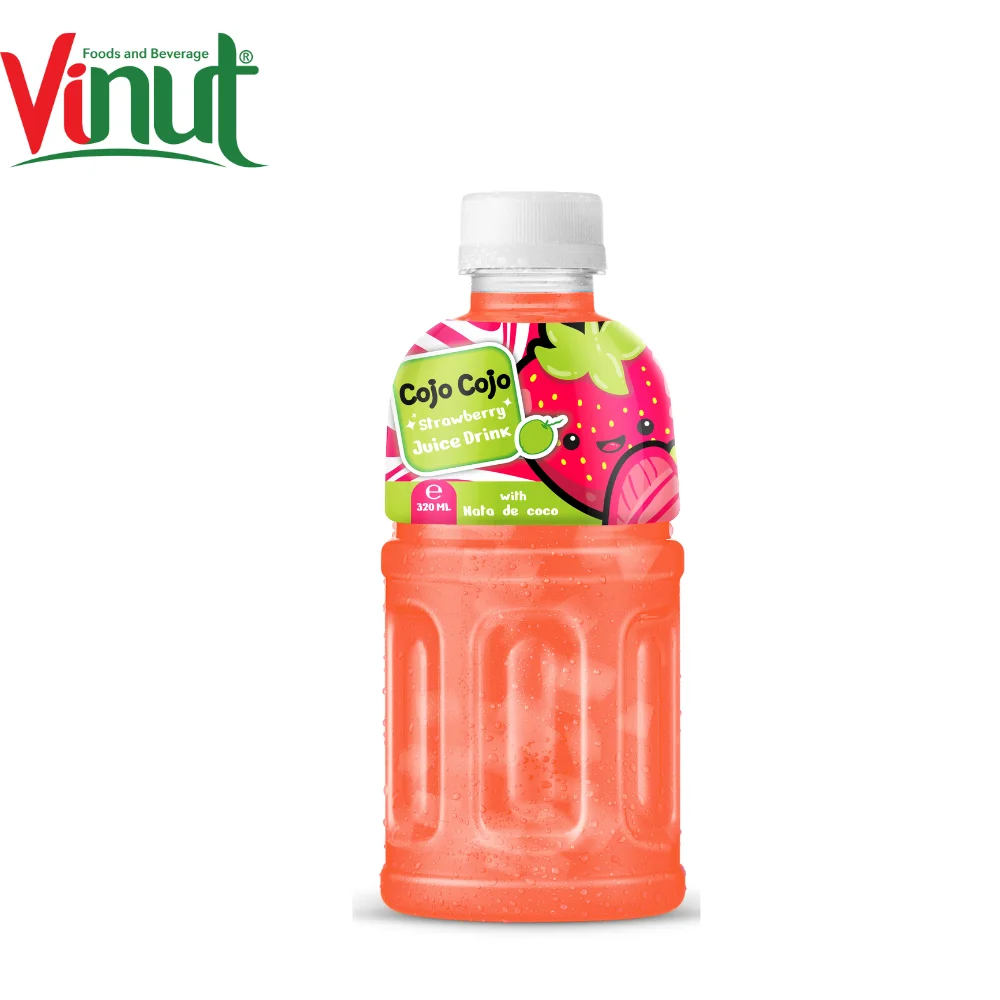 Strawberry Juice With Nata De Coco Cojo Cojo 320ml From Vietnam Factory Odm Oem Service Free ...