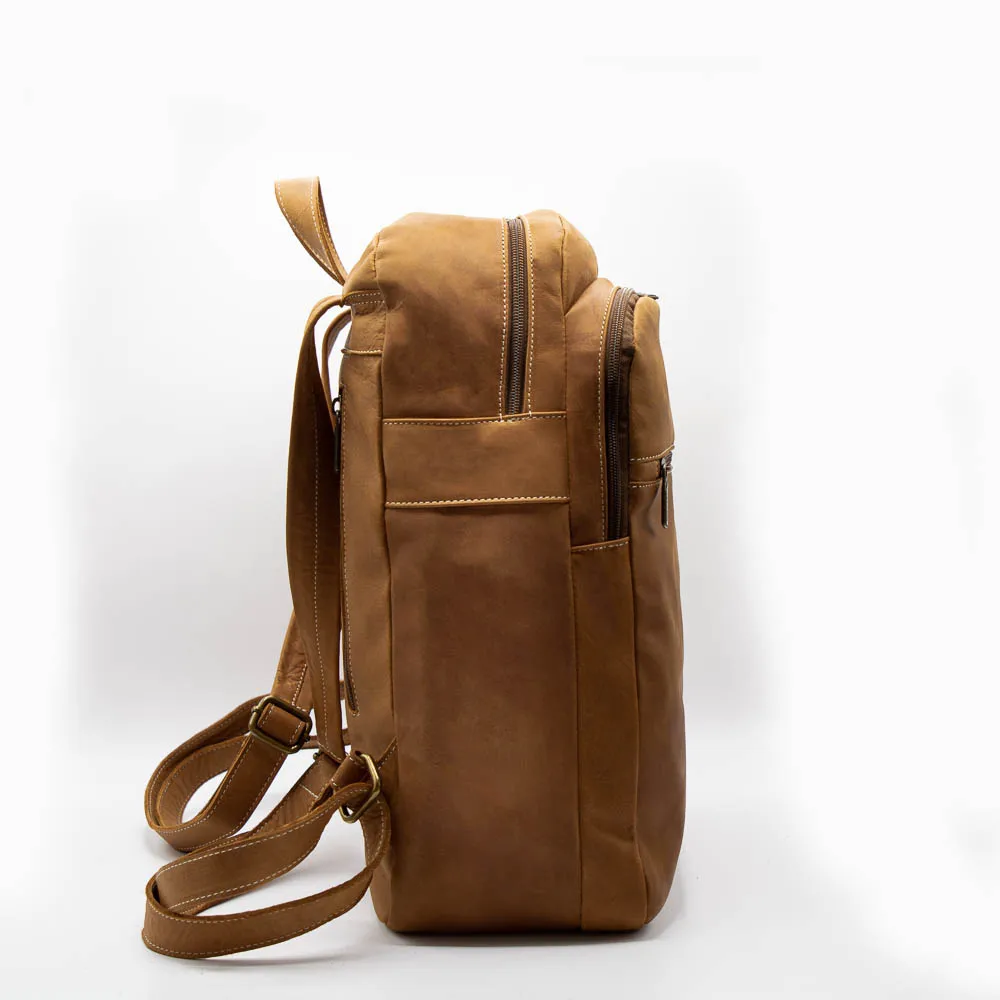 Genuine Leather Shoulder Strap Backpack For Work And Free Time With ...