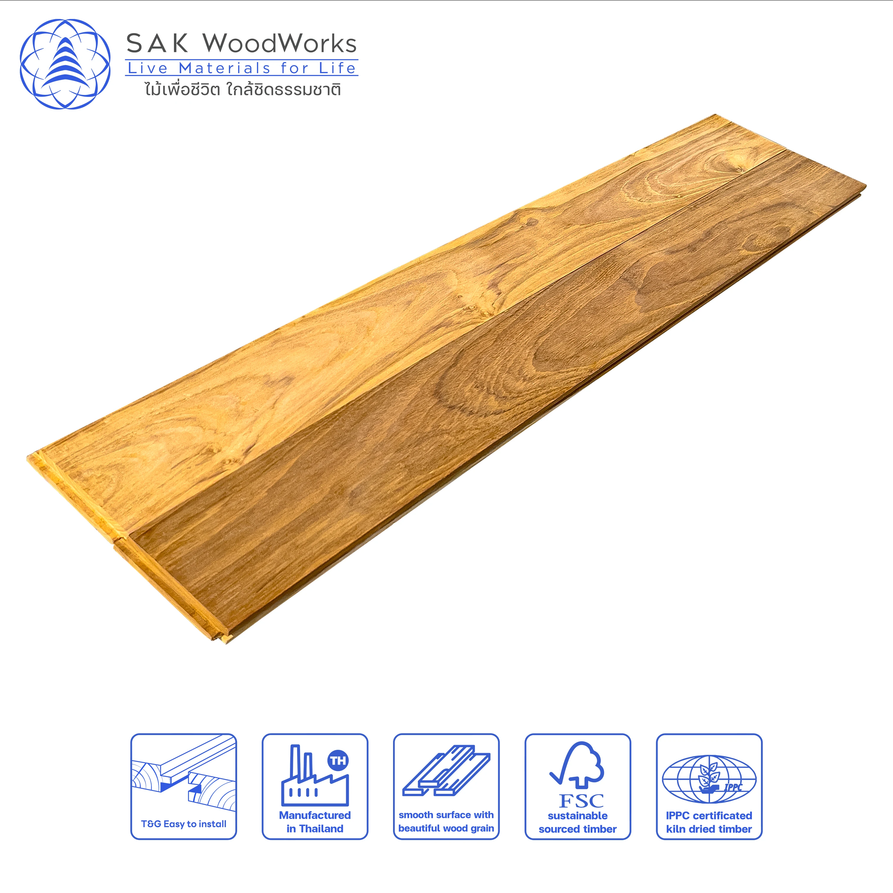 Thai Teak Parquet Boards T&g 15 X 90 X 900 Mm. By Sak Woodworks ...