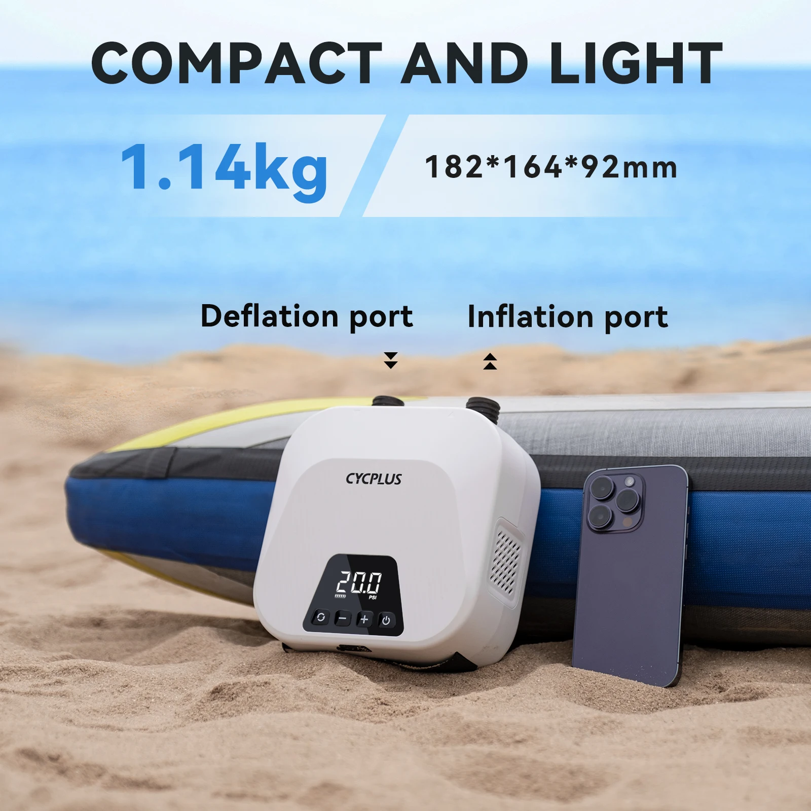 Smart Portable Automatic Air Pump - 10400mah Battery
