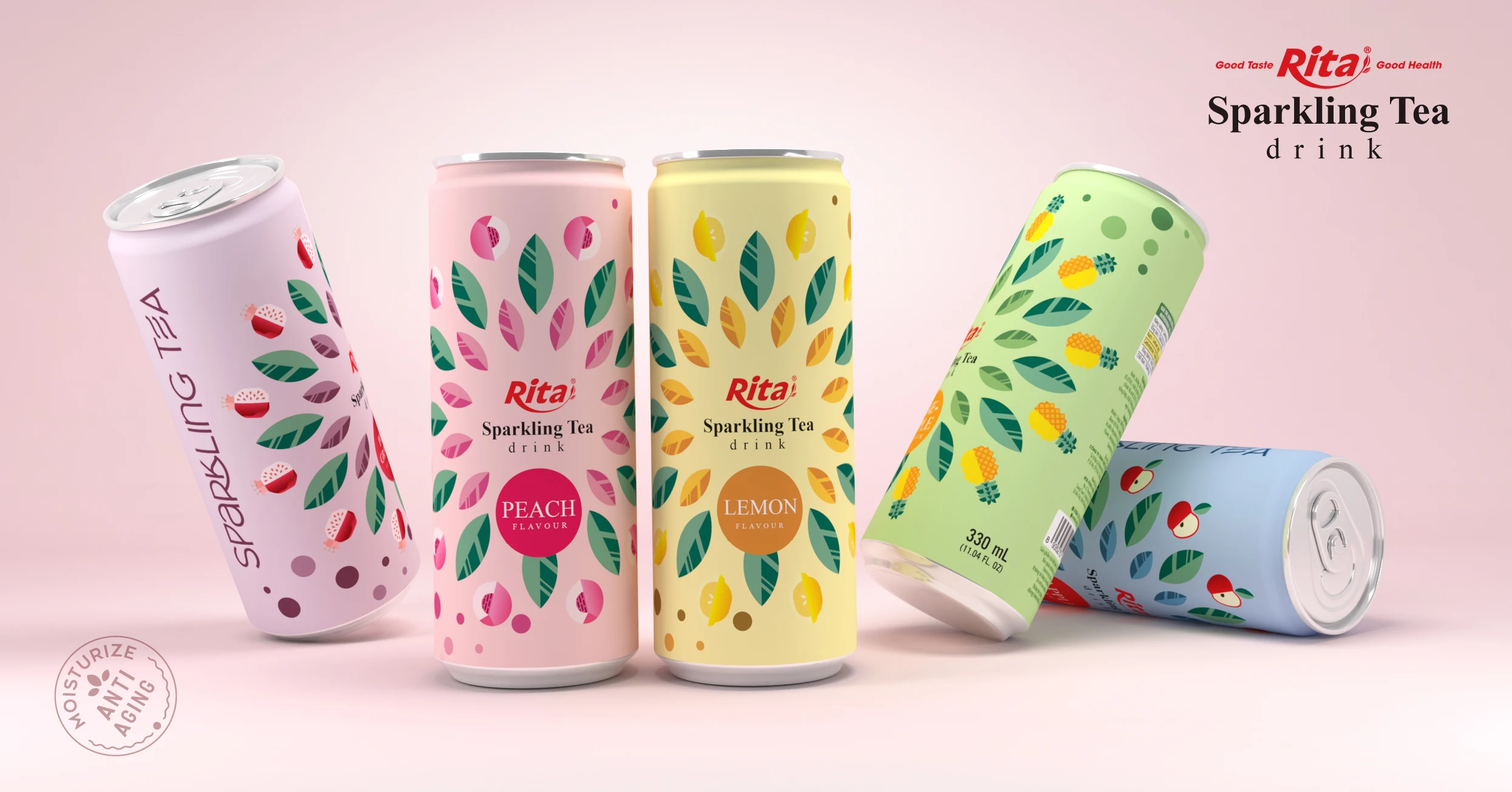 330ml Can RITA Sparkling Tea Drink With Peach Flavor Suppliers Directory Wholesale Beverages ...