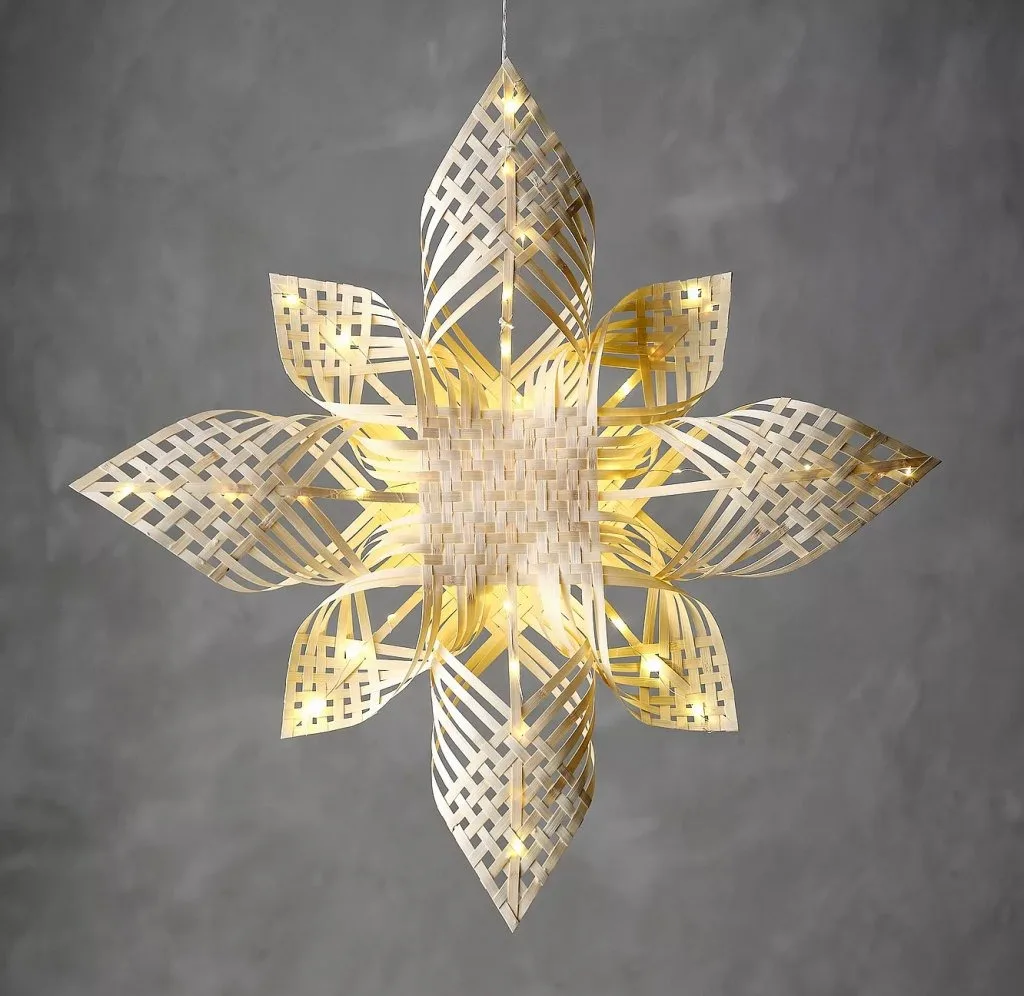 Hot Trend DIY Colorful Bamboo Star Snowflakes Christmas Decoration Wall ...