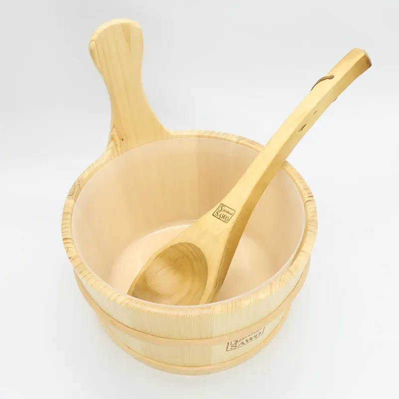 Spa Accessories Wooden Sauna Bucket with Spoon for Steam Room| Alibaba.com