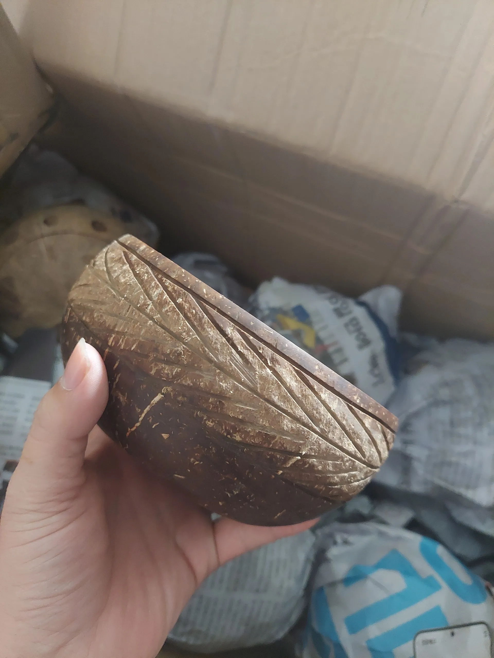 Natural Hand Engraved Coconut Bowl Unique Carved Coconut Shell Bowl ...