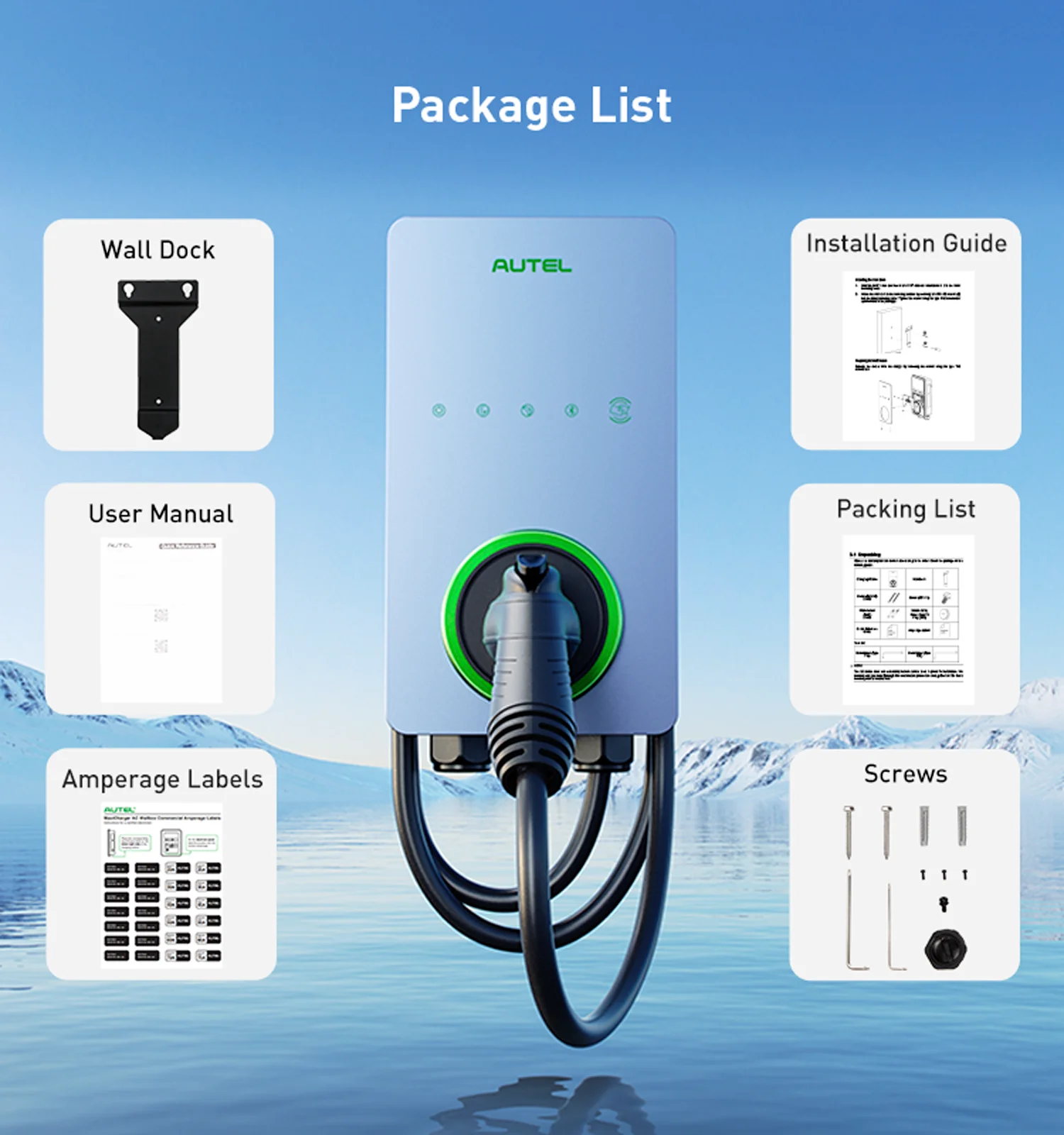 Autel Ev Chargers Iec Ev Charging Station Type 2 Type1 22kw 11kw 7kw Ev Charger Ocpp - Buy Ev ...