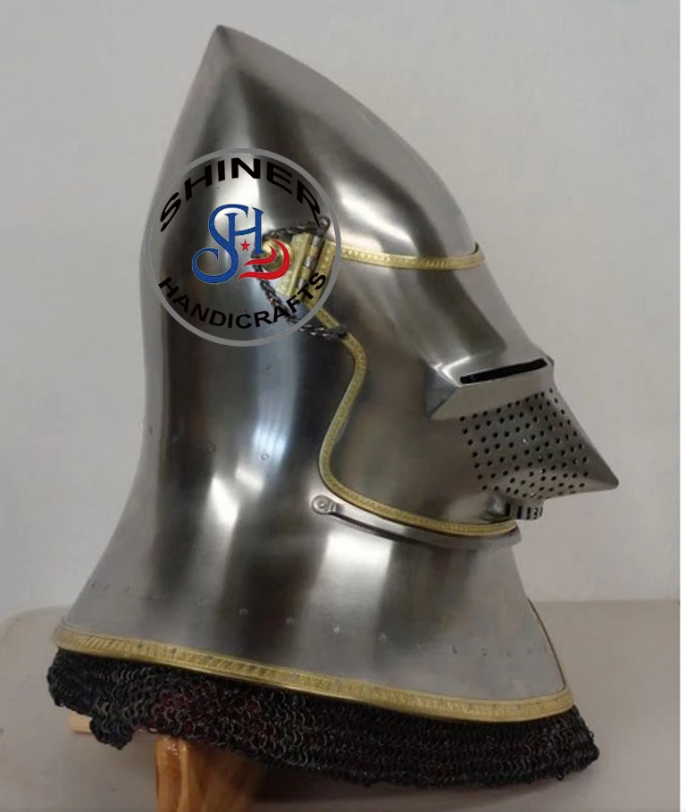 Medieval Knight Pig Face Helmet ~ Armor Crusader Helm~ New Battle Ready ...