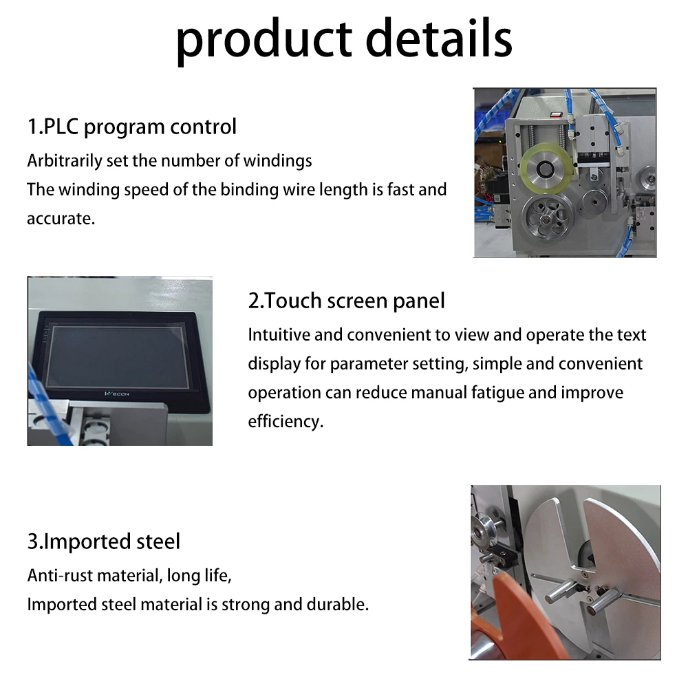 Semi-automatic Cable Cutting Coiling Tying Bundle With Meter Counting ...