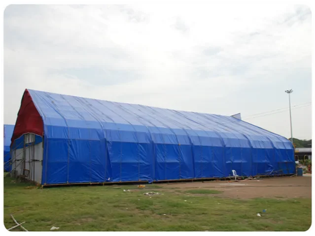 Outdoor Awning Stripe Woven Lightweight Tarpaulin Customized Large Size ...