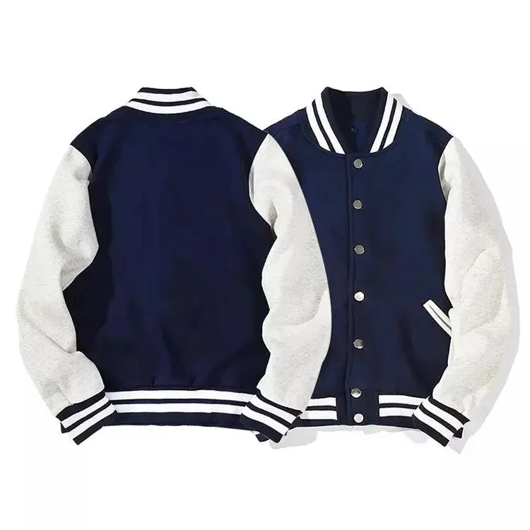 Custom Casual Crop Jacket Plus Size Men's Varsity College Jackets ...