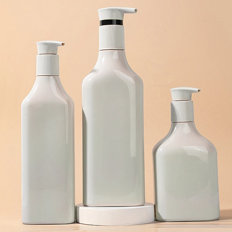 Long Neck PET Plastic Bottle Sloping Shoulder 500ml 750ml Empty Shampoo ...