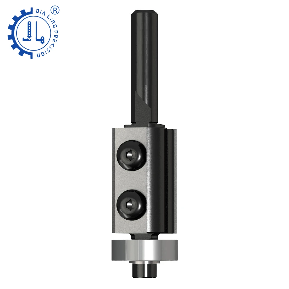 Spiral Flush Trim Router Bit with Replaceable Carbide Insert