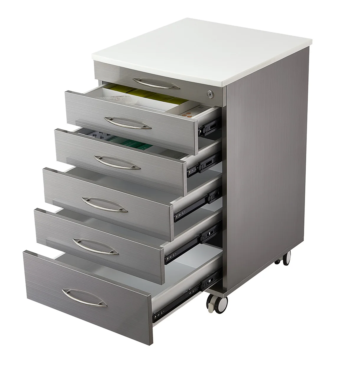 Mobile Medical Cabinet Dental Clinic Storage Trolley With Silent Wheels ...
