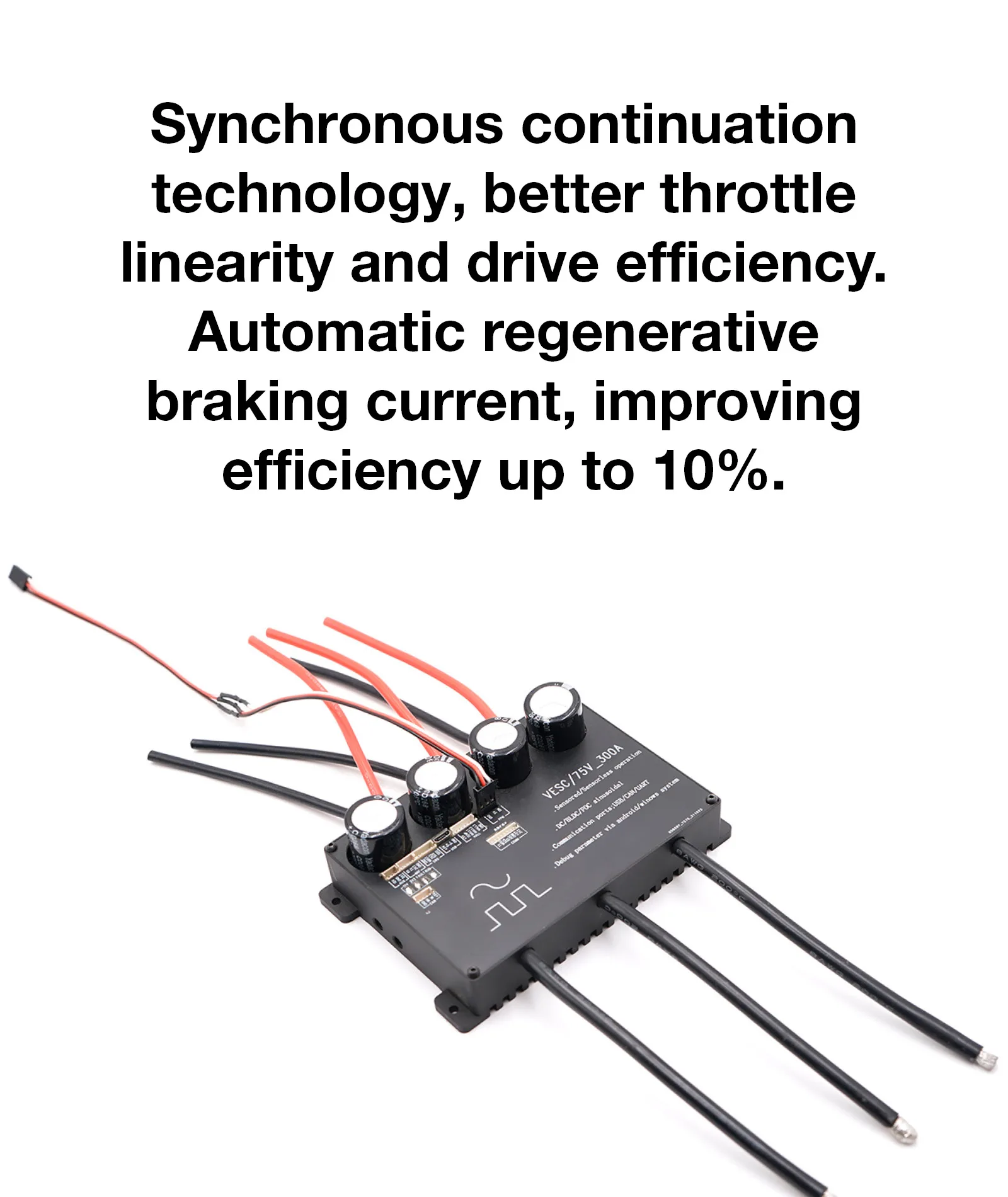 VESC 75V 300A Brushless DC Speed Controller - Sensorless & Sensored
