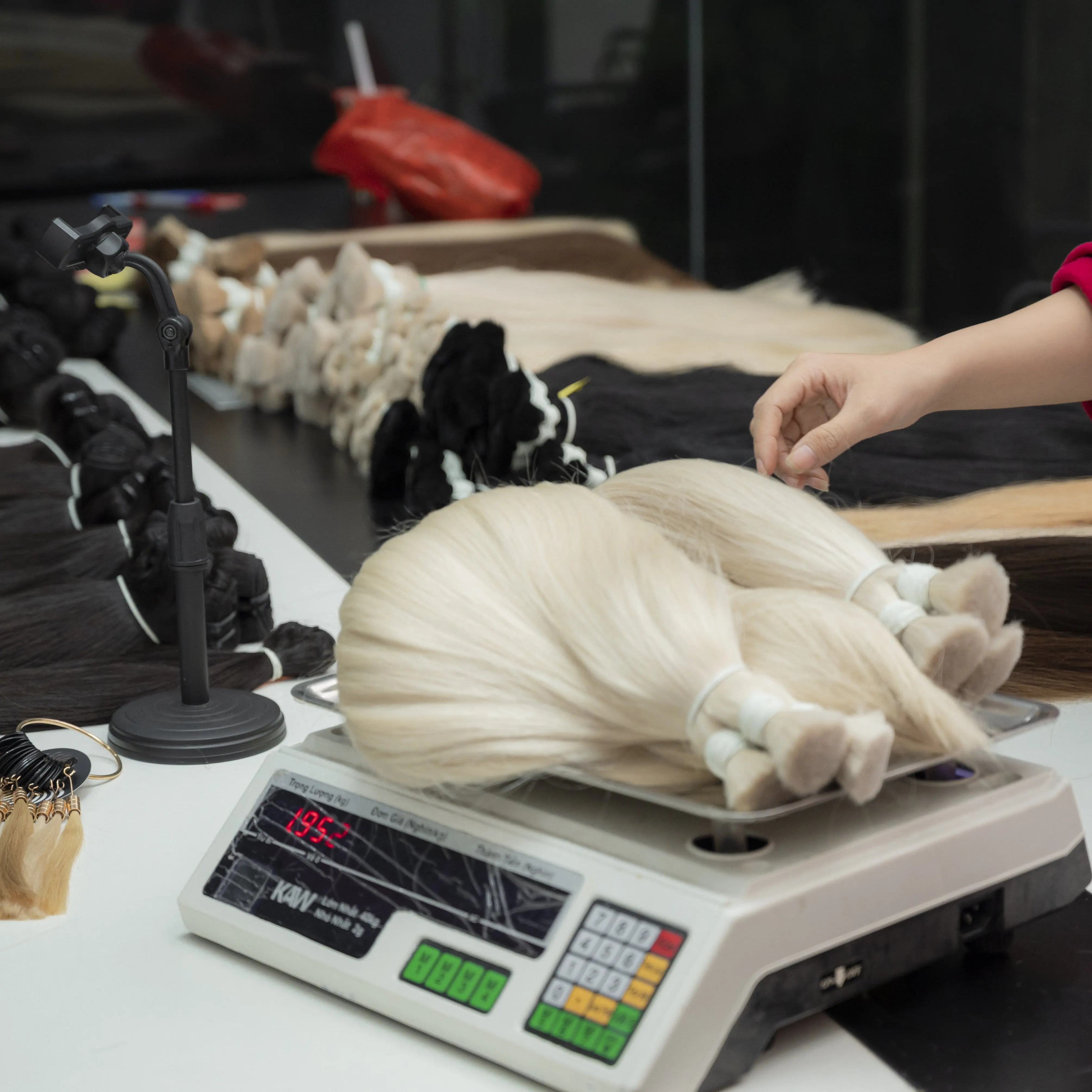 100% Vietnam Human Hair 360 Real Lace Burgundy Straight Hair Wig Super ...