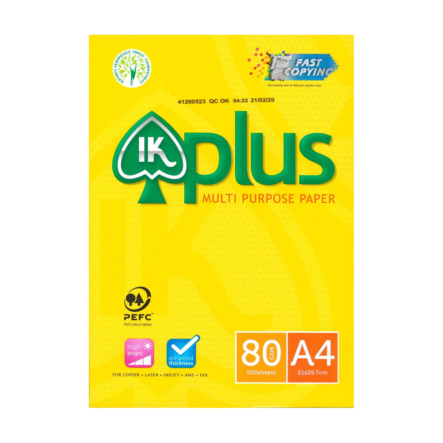 Printing Ik Plus Copy Paper 80gsm / Ik Plus A4 Paper 75gsm For Sale ...