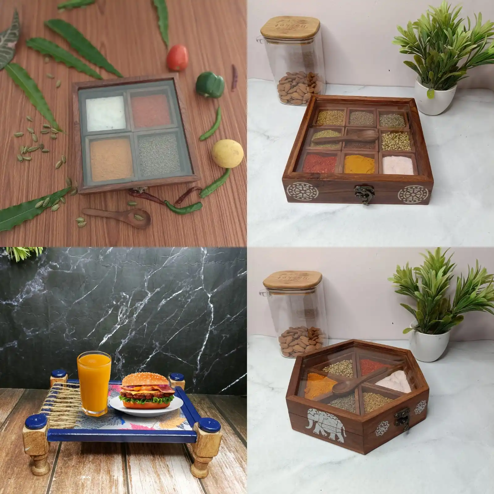 Wood Round Box Wood Round Centerpieces Round Wooden Spice Rack - Buy ...